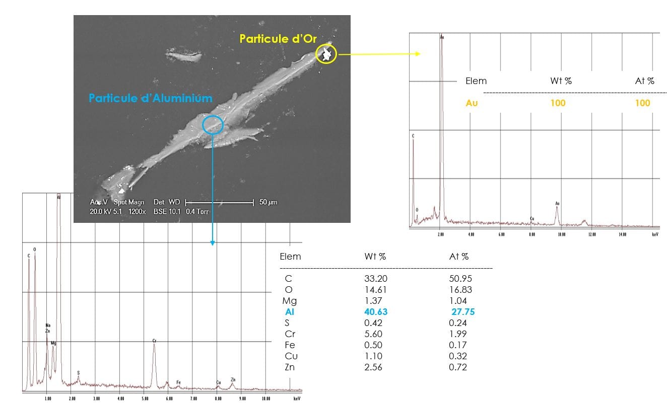 Identification de particules inconnues sur un circuit imprimé par MEB ...